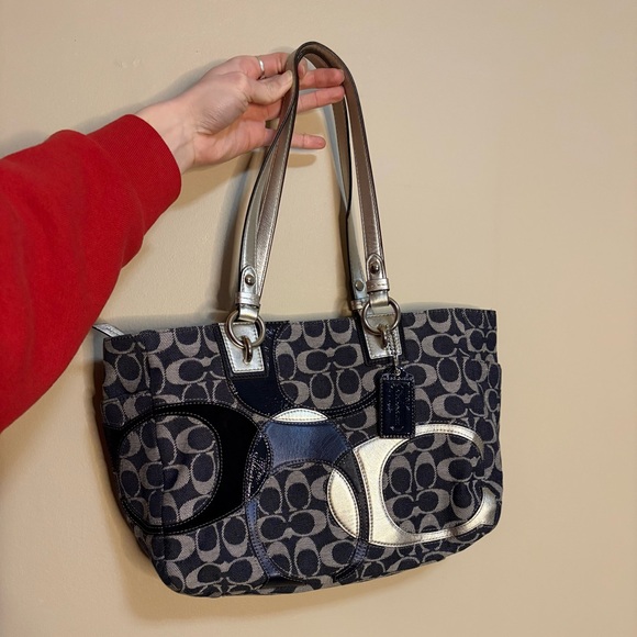 Coach | Bags | Coach Signature Indigo Tote Bag Style 7182 | Poshmark